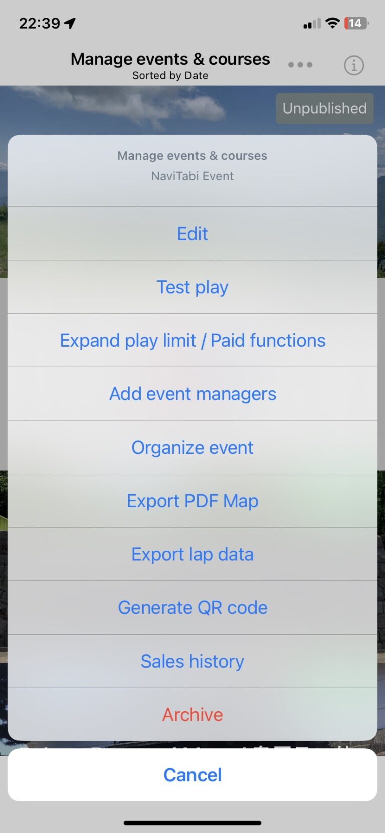 Event and Course Management – NaviTabi